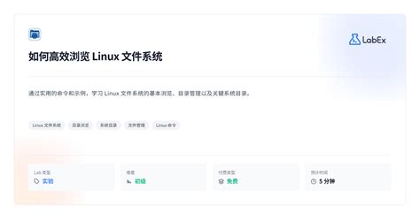 如何高效浏览 Linux 文件系统 Labex 如何高效浏览 Linux 文件系统 Labex