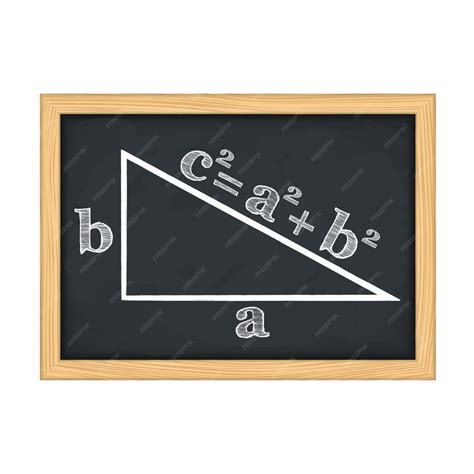 Premium Vector Pythagoras Theorem On Blackboard Vector Eps10 Illustration