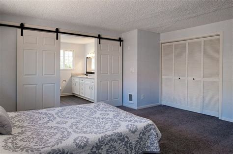 Designing Idea Master Bedroom With Hollow Core Sliding Barn Doors