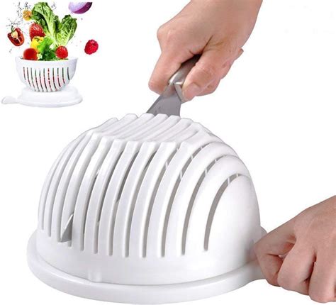 Salad Cutter Bowl Vegetable Cutter Bowl Salad Maker Bowl Cutter Slicer ...