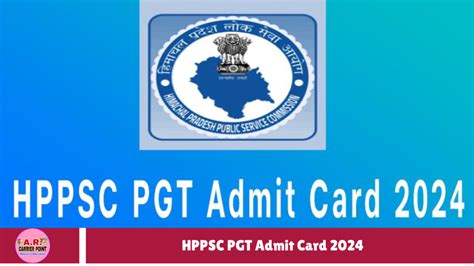 HPPSC PGT Admit Card 2024 AR Carrier Point