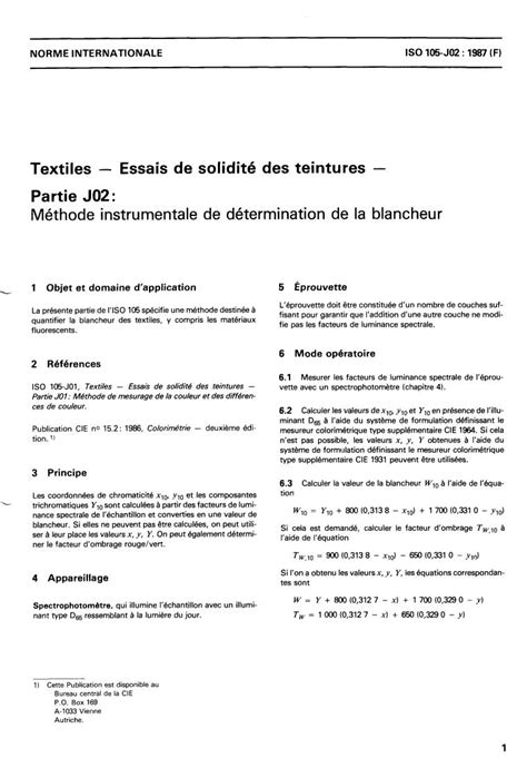 ISO J Textiles Tests For Colour Fastness Part J Method For The Instrumental