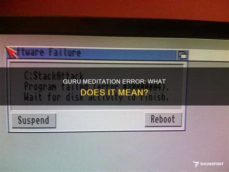 Guru Meditation Error What Does It Mean Shunspirit