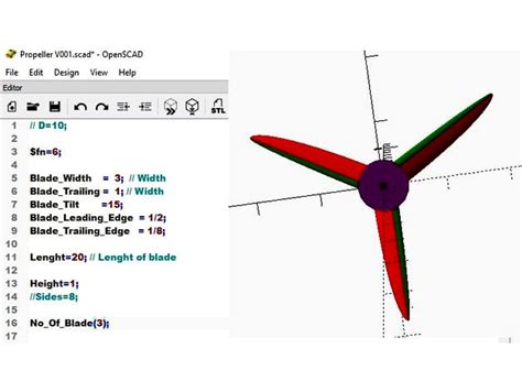 Openscad Propeller By Kysyth 3d Model