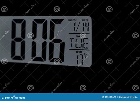 Digital Clock With Temperature Sensor Stock Image Image Of Pressure