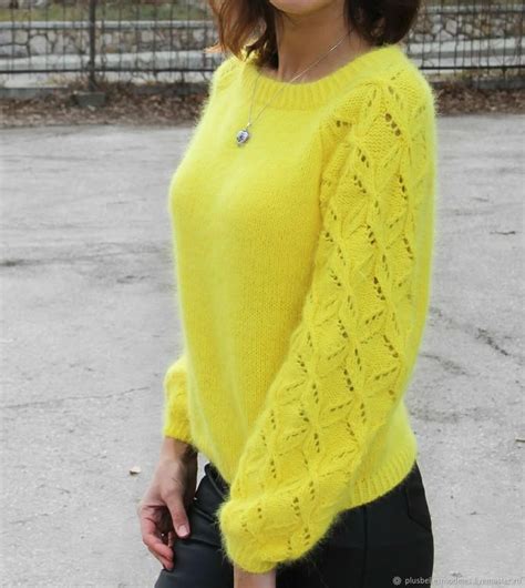 Свитеры Свитер из пуха норки в интернет магазине Ярмарка Мастеров по цене 9000 ₽ Rf7v0ru