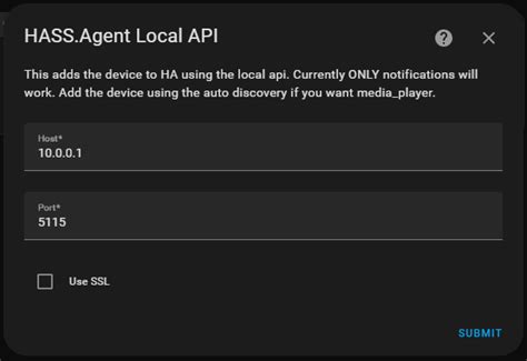 Configuration HASS Agent