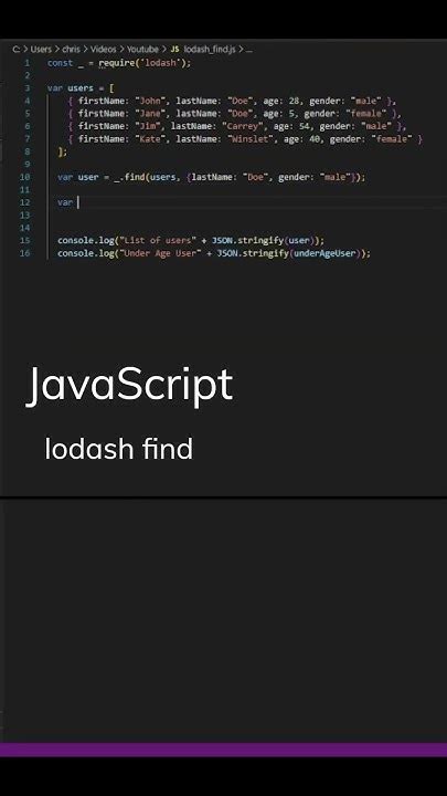 The Easiest Way To Search Lodash Javascript Coding Youtube