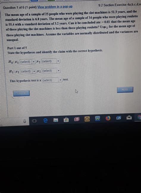 solved question 1 of 6 1 point view problem in a pop up