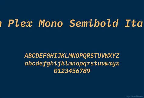 Ibm Plex Mono Semibold Italic Font Free Download Ttf Otf Wisabo Fonts