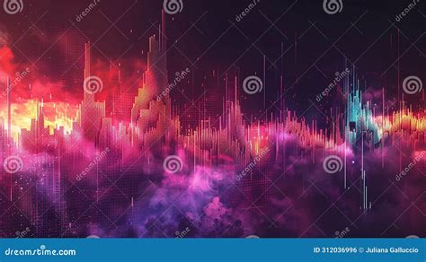 Pixelated Audio Waveforms Rendering Stock Illustration Illustration