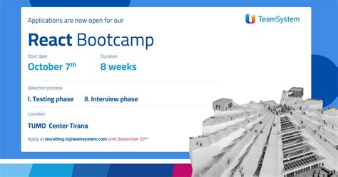React Bootcamp React Bootcamp Piramida Tumocentertirana Teamsystem Teamsystem Tirana