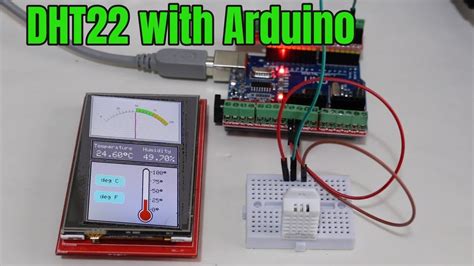 Dht22 With Arduino Humidity And Temperature Sensor With Touch Screen