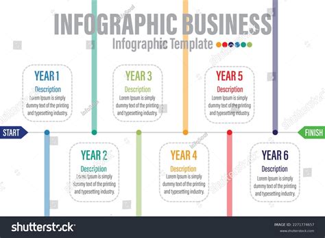 6 Steps Modern Timeline Diagram Calendar Stock Vector Royalty Free 2271774657 Shutterstock