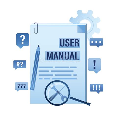User Manual Faq Or Tutorial With Question Marks Guidebook For Clients Speech Bubbles Asking