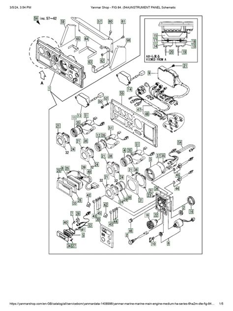 Yanmar Shop Fig 84 54a Instrument Panel Schematic Pdf