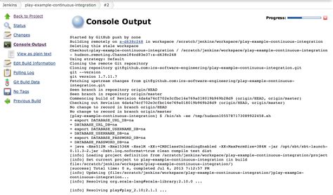 Play Example Continuous Integration