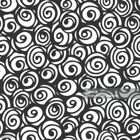 나선형 매끄러운 패턴 추상 적인 흑백 배경 벡터 그림입니다 검은색에 대한 스톡 벡터 아트 및 기타 이미지 검은색 곡선