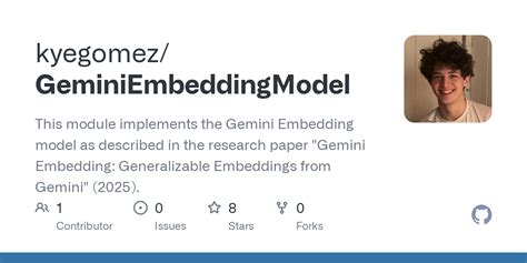 Github Kyegomez Geminiembeddingmodel An Implementation Of The