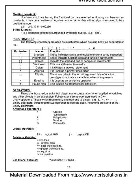 Solution 11 Computer Science Notes Ch2 Introduction To Cpp Studypool