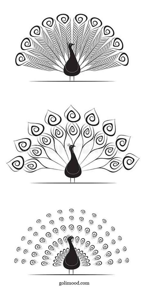 نقاشی طاووس کودکانه 2024؛ طرح‌ها ساده و آسون خوشگله که می‌تونی به راحتی