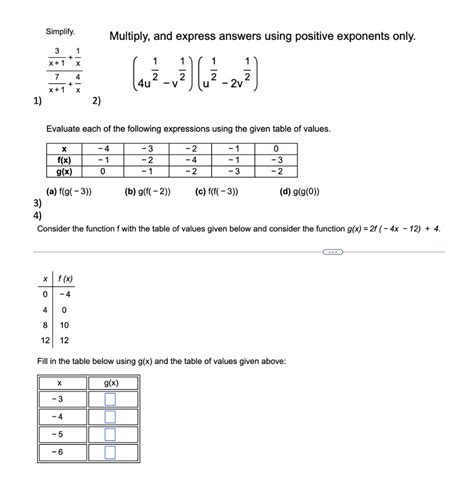 Solved Simplify Multiply And Express Answers Using Chegg Com