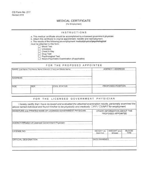 Cs Form 211 Pdf Pdf
