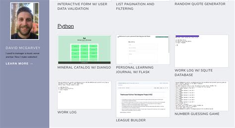 Github Davidjmcgarveyportfolio With Static Node And Express Project
