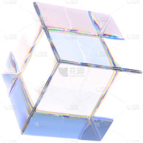 C4D 几何玻璃元素 正方体