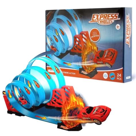 Pista de Carrinhos Express Action Track Set Multikids 24 Peças 1