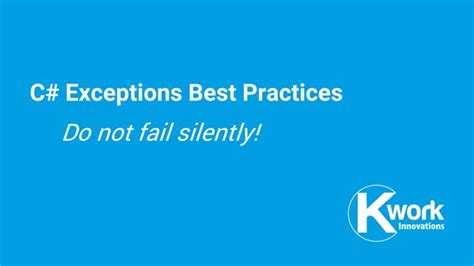 C Exception Best Practices Ppt