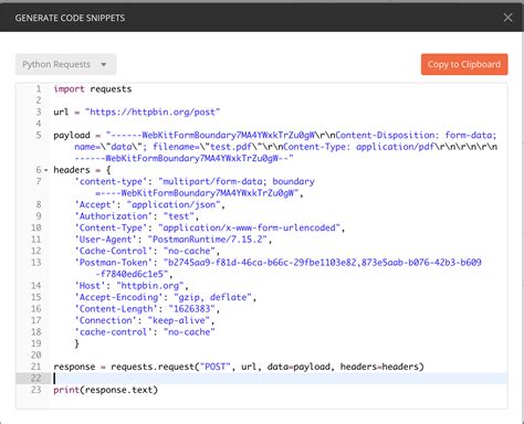 file upload code is invalid in python and java · issue 58 · postmanlabs postman code generators