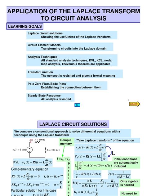 Pdf Application Of Laplace To Circuits Dokumentips