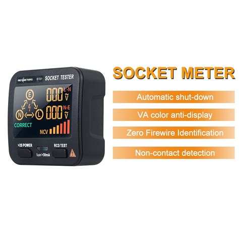 Richmeters St01 Digital Smart Socket Tester Voltag Grandado