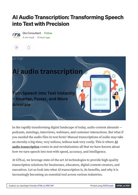 Ppt Ai Audio Transcription Transforming Speech Into Text With
