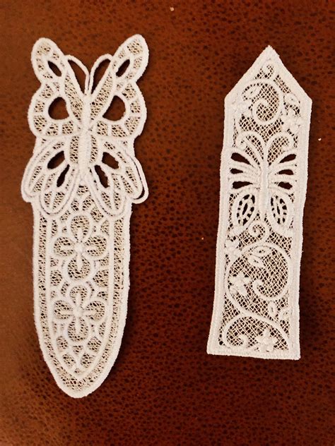 Free Standing Lace Bookmarks Rmachineembroidery