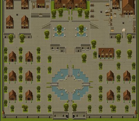 RPG Maker MZ Game Map Fantasy Town By DownSyndicate