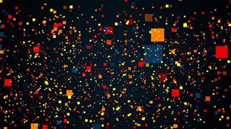 Premium Photo Space With Flying Colorful Rectangles Particles Computer Generated 3d Rendering