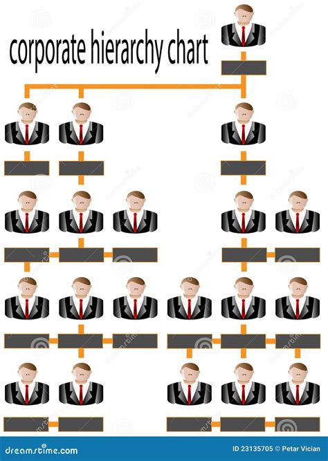 Corporate Hierarchy Structure Chart Cartoon Vector 22981907