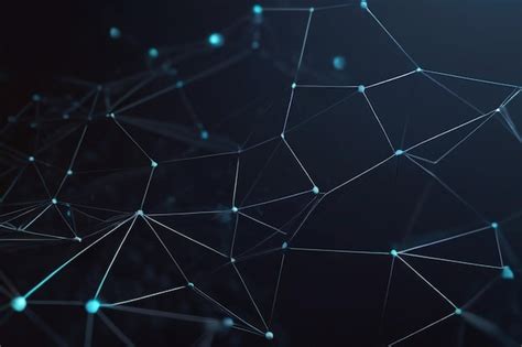 Premium Photo Abstract Polygonal Space Low Poly Dark Background With Connecting Dots And Lines