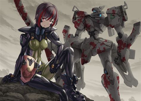 Mikoto Fubuki And Type 97 Fubuki Heaven Burns Red And 1 More Drawn By