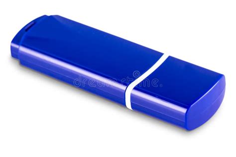 The Blue Usb Flash Drive Flash Card Isolated On White Background Stock Photo Image Of Design