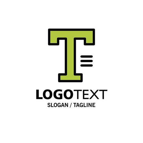 Type Text Write Word Business Logo Template Flat Color 14571099 Vector Art At Vecteezy