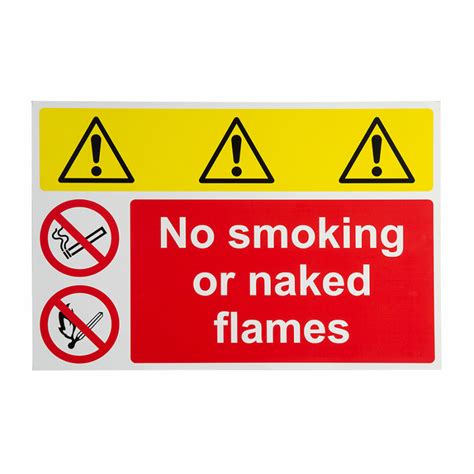 Chemical Store Sign No Smoking Or Naked Flames 600 X 400 X 3mm