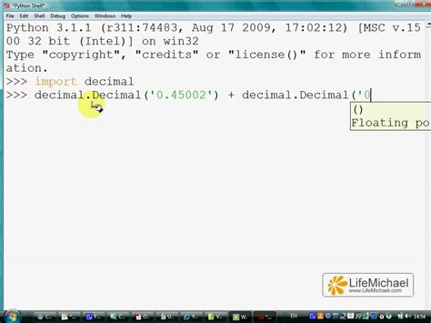 python decimal value youtube