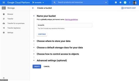 How To Set Up A Google Cloud Storage Bucket For External Backups