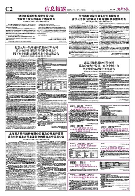 证券日报网 杭州福斯达深冷装备股份有限公司 首次公开发行股票网上申购情况及中签率公告