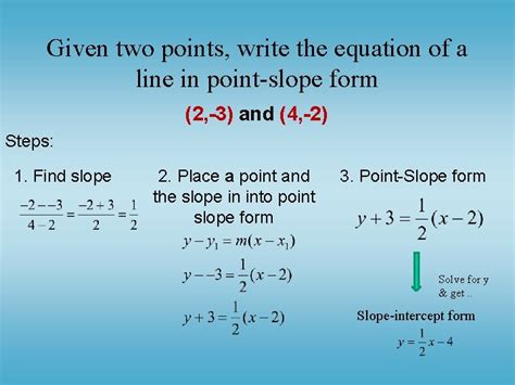 Write The Equation Of A Line With Two Given Points Tessshebaylo