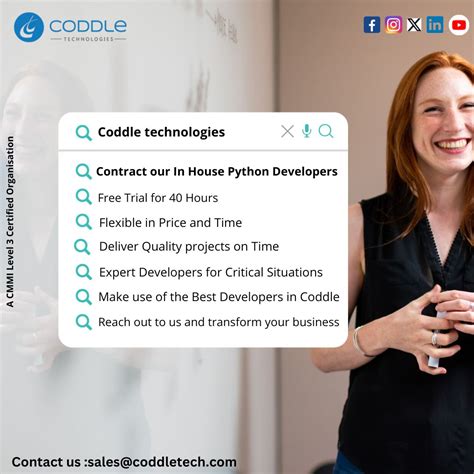 Coddle Technologies Offers A Dedicated Team Of Python Developers Who