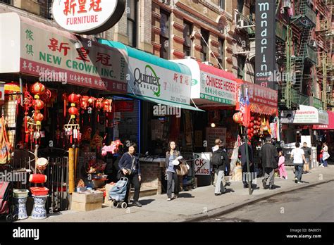 Chinese Stores Chinatown Manhattan New York City New York Usa Stock